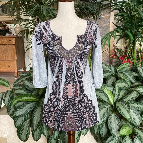 Boston Proper | Tops | Boston Proper 34 Sleeve Tunic With Studded ...